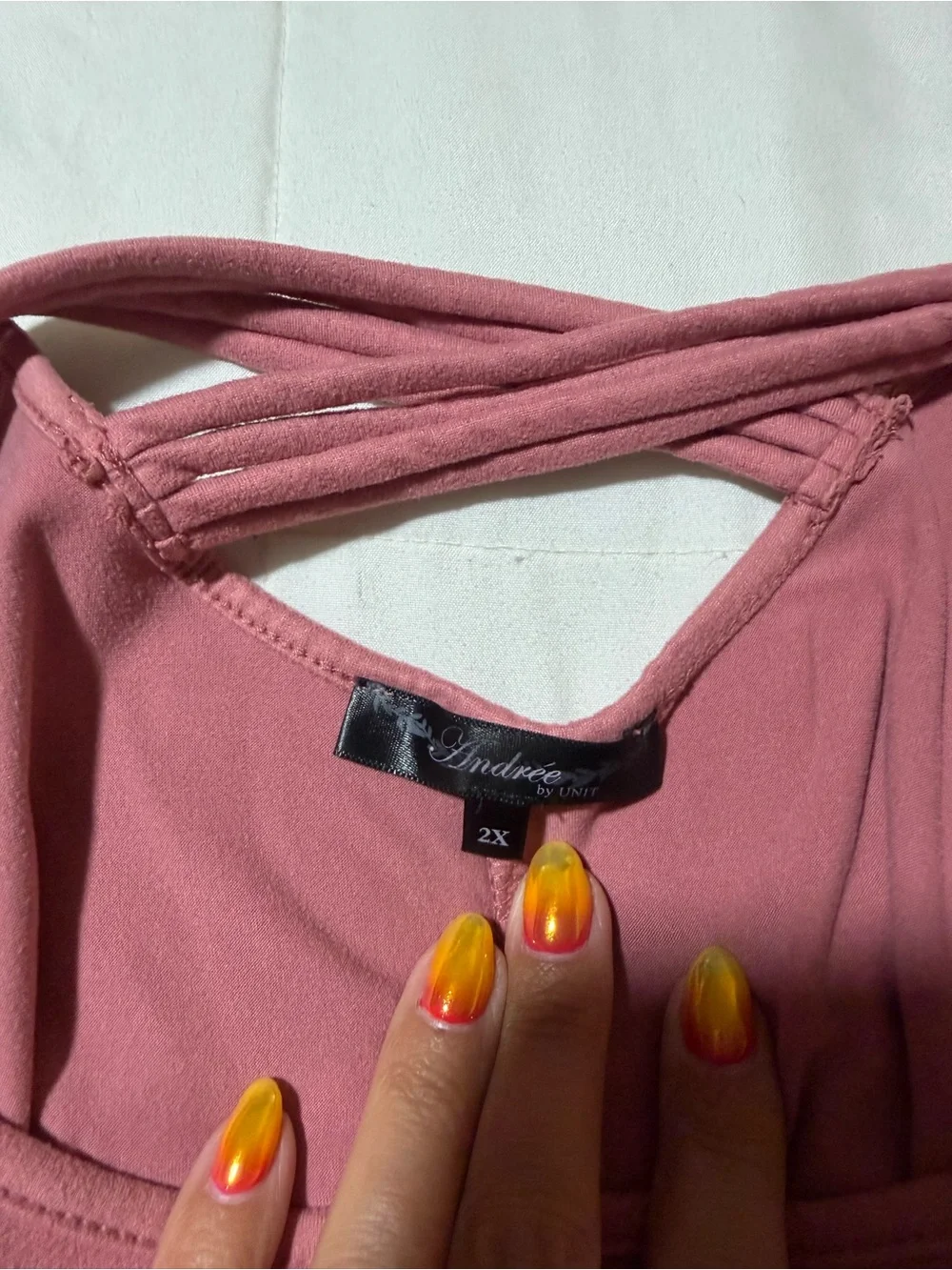 ANDREE BY UNIT | Dresses | Andree By Unit Dusty Rose Crossback Tank ...